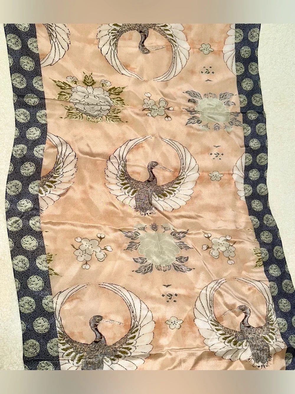 The Met | Accessories | The Met Silk Scarf Japanese Momoyama Cranes ...